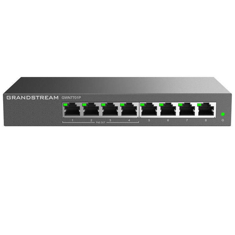 Grandstream GWN7701P 8 Port Gigabit Unmanaged Ethernet Switch with 4 P ...