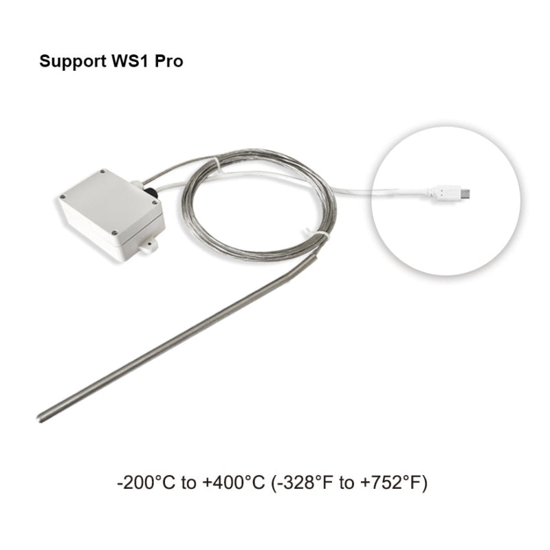 Ubibot PT100-3M-R-USB Industrial Grade Temperature Probe for WS1 Pro 3 ...